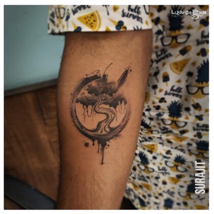 Surajit - Famous Tattoo Artist in Kolkata: Lizard’s Skin Tattoo